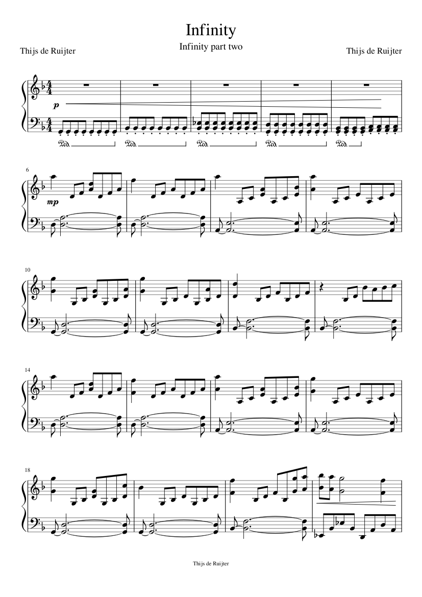 Infinity (Infinity part 2) Sheet music for Piano (Solo) | Musescore.com