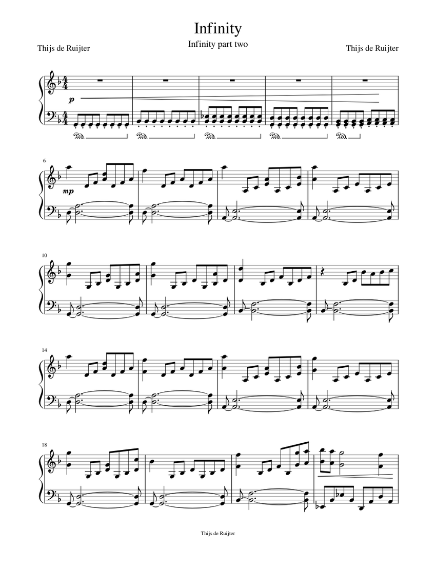 Infinity (Infinity part 2) Sheet music for Piano (Solo) | Musescore.com