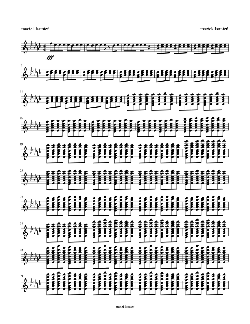 Bez nazwy Sheet music for Piano (Solo) | Musescore.com