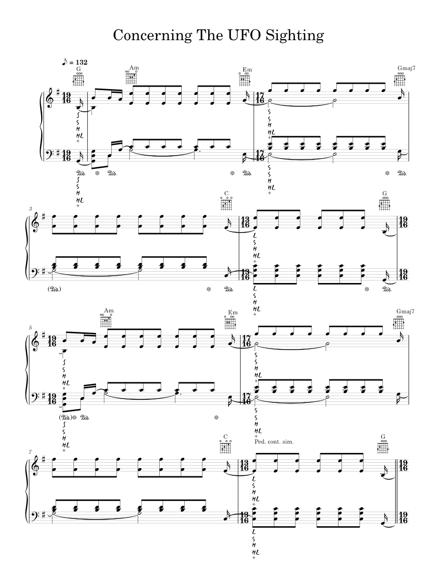 concerning the ufo sighting near highland illinois Sheet music for ...