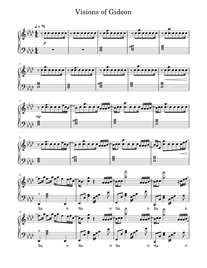 Visions of gideon – Sufjan Stevens Visions of Gideon Sheet music for ...