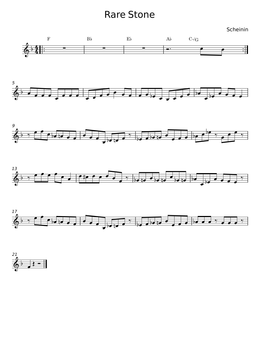 Rare Stone Sheet music for Piano (Solo) Easy | Musescore.com