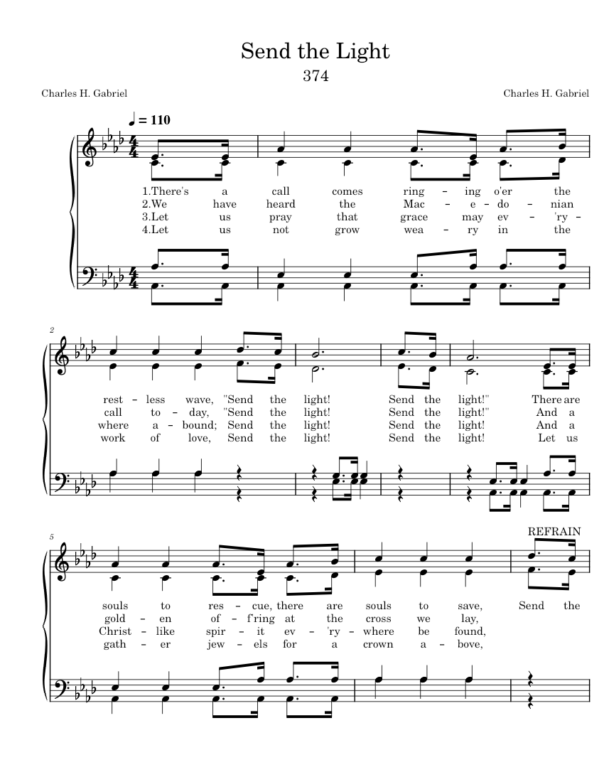 374 Send the Light Sheet music for Piano (Solo) | Musescore.com