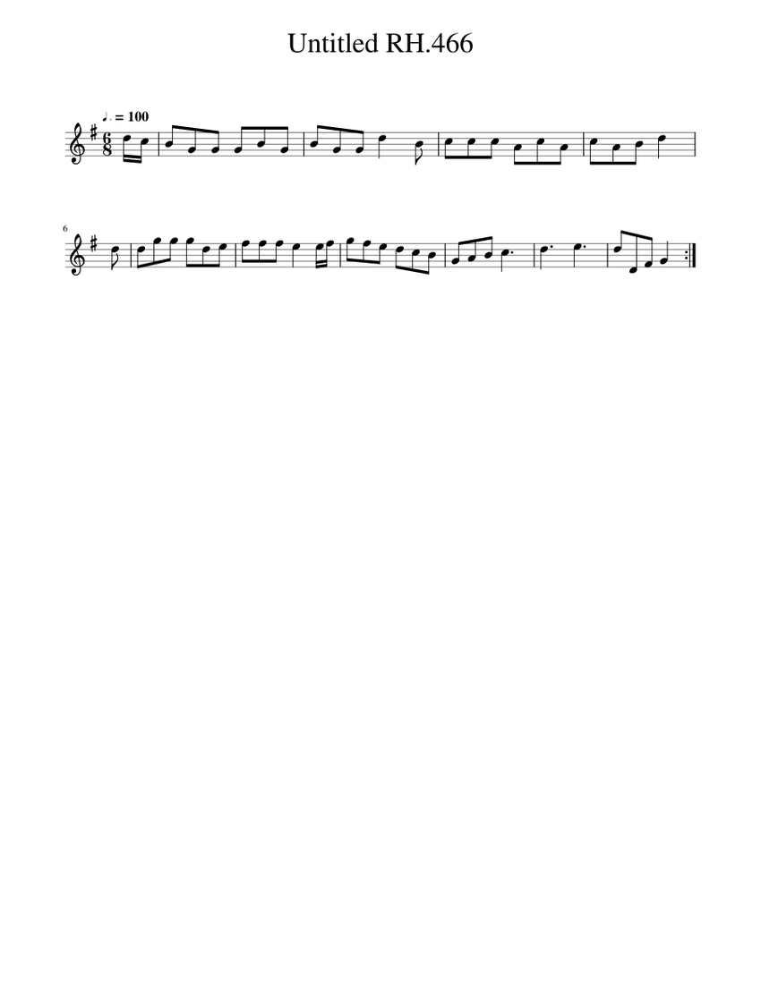 Untitled RH.466 Sheet music for Piano (Solo) | Musescore.com