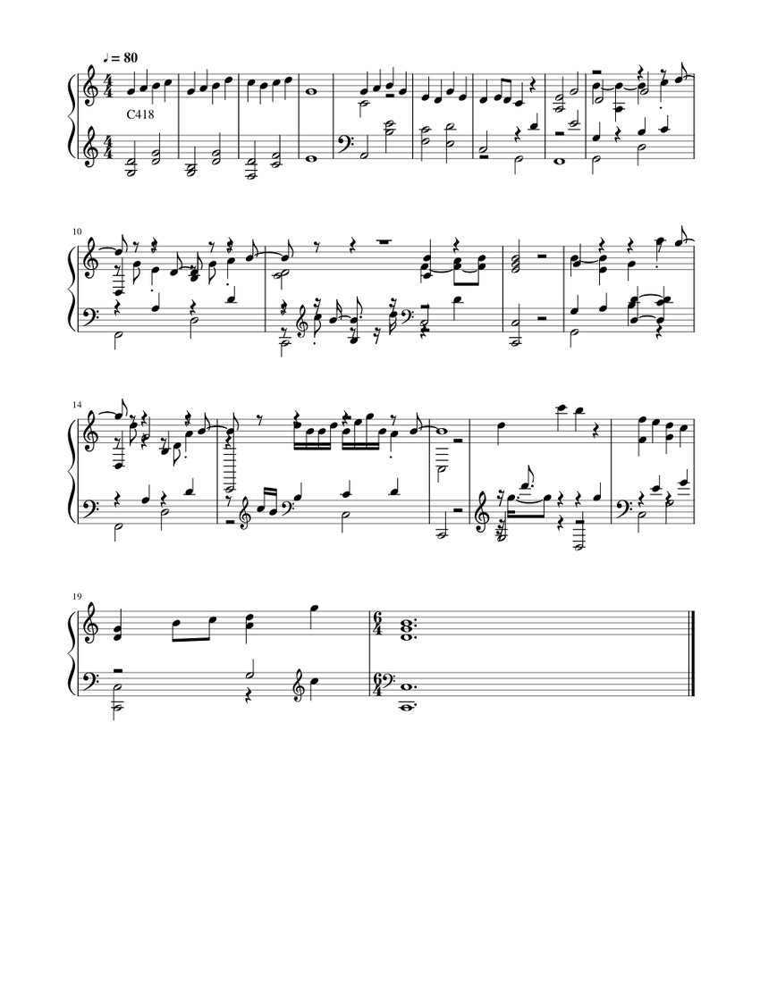 Danny Sheet music for Piano (Solo) | Musescore.com