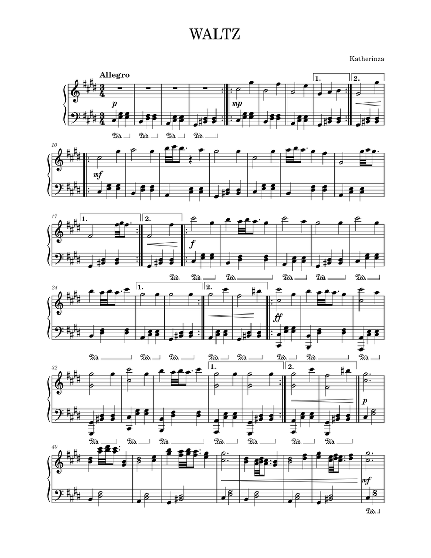 WALTZ Sheet music for Piano (Solo) | Musescore.com