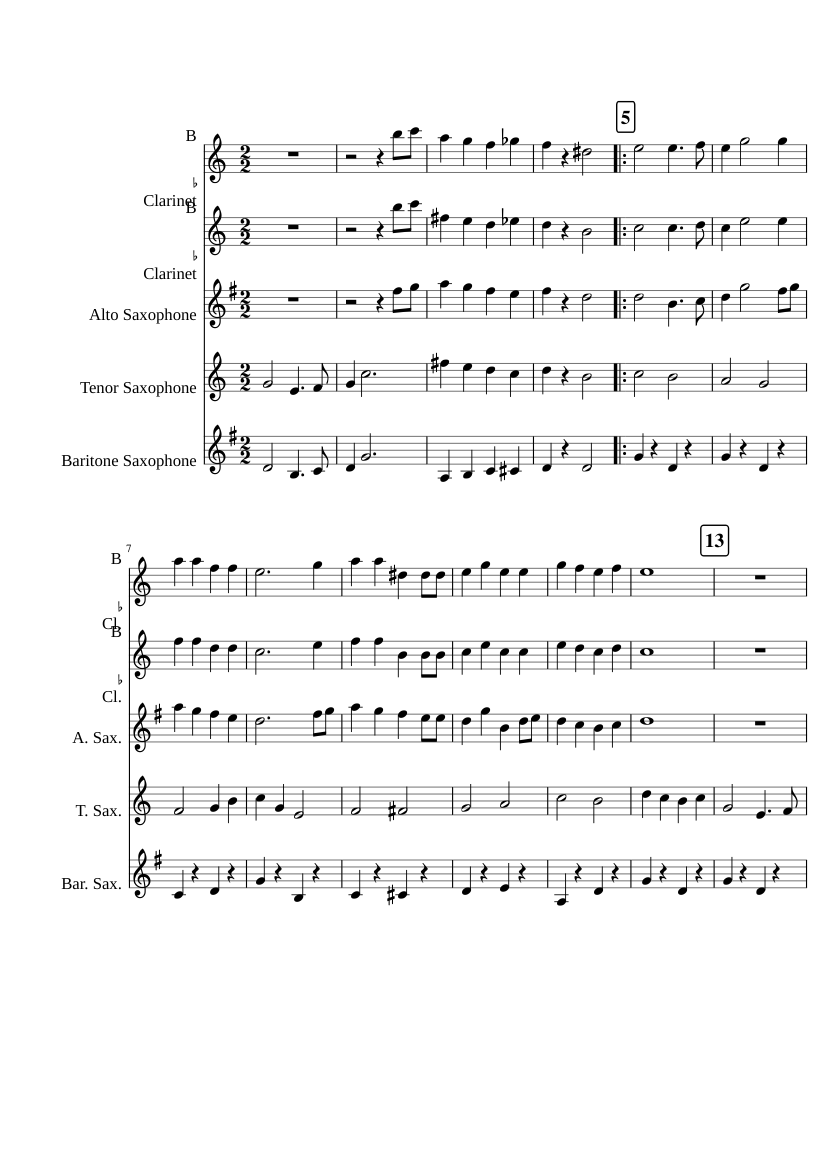 Frosty The Snowman Sheet music for Saxophone alto, Saxophone tenor ...