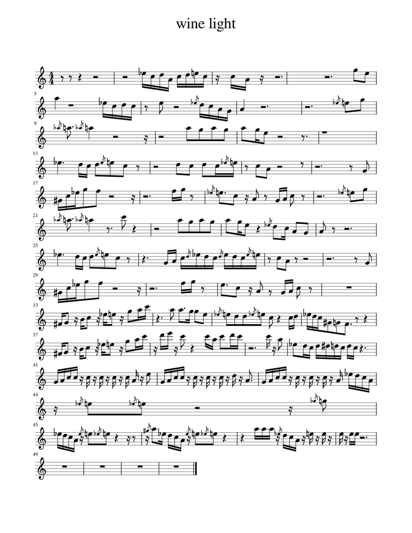 wine_light Sheet music for Piano (Solo) | Musescore.com