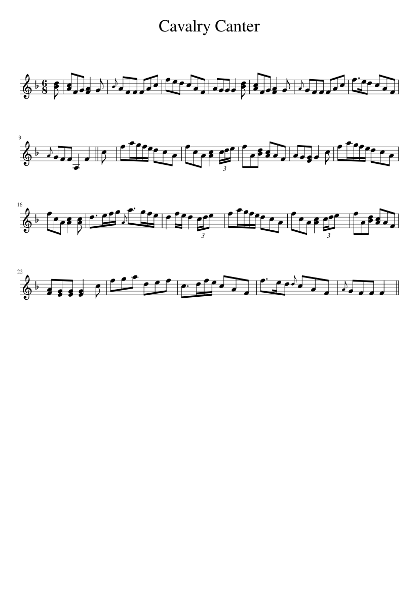 Cavalry Canter Sheet music for Piano (Solo) | Musescore.com