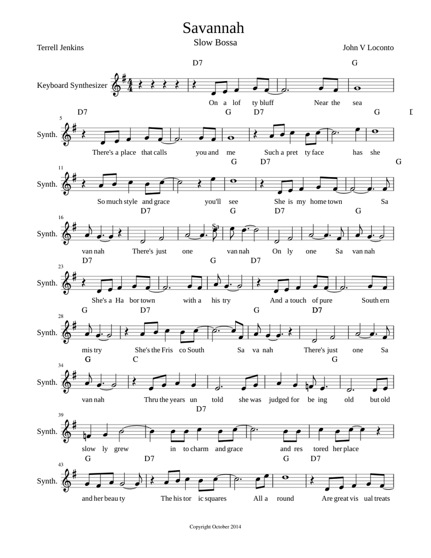 Savannah - piano tutorial