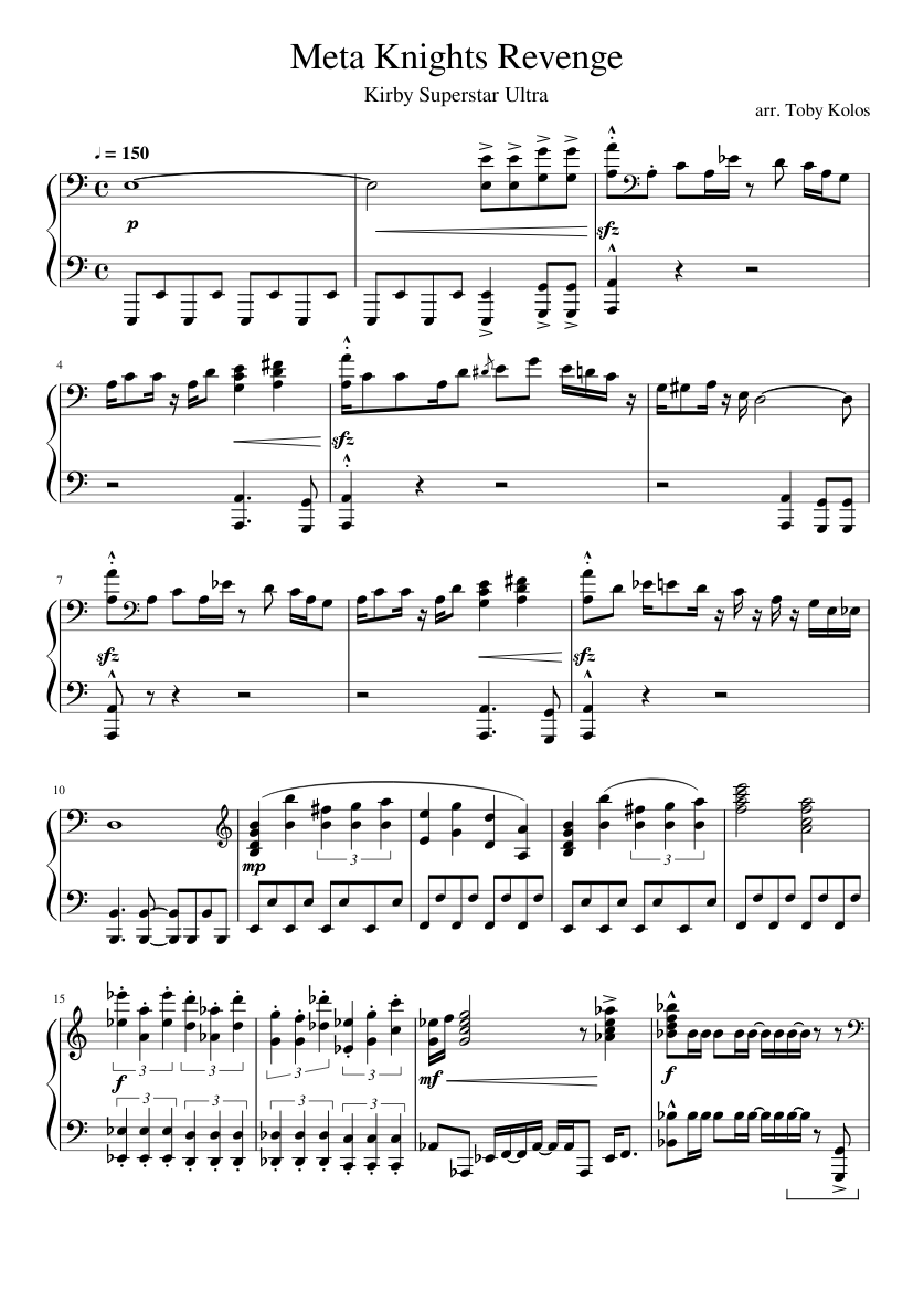 Meta Knights Revenge Sheet music for Piano (Solo) | Musescore.com