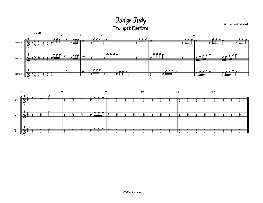 Judge Judy - Trumpet Fanfare Sheet Music for Trumpet other (Marching ...