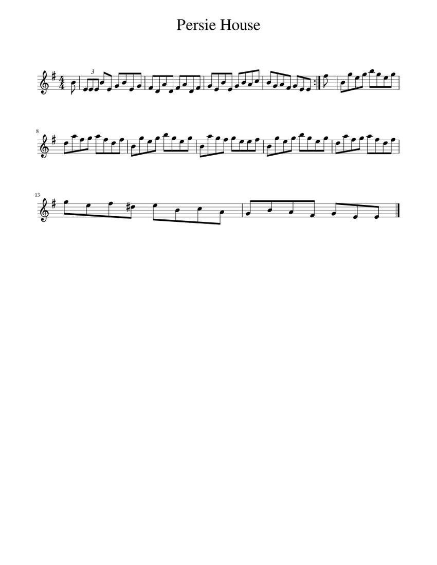 Persie House Sheet music for Piano (Solo) Easy | Musescore.com