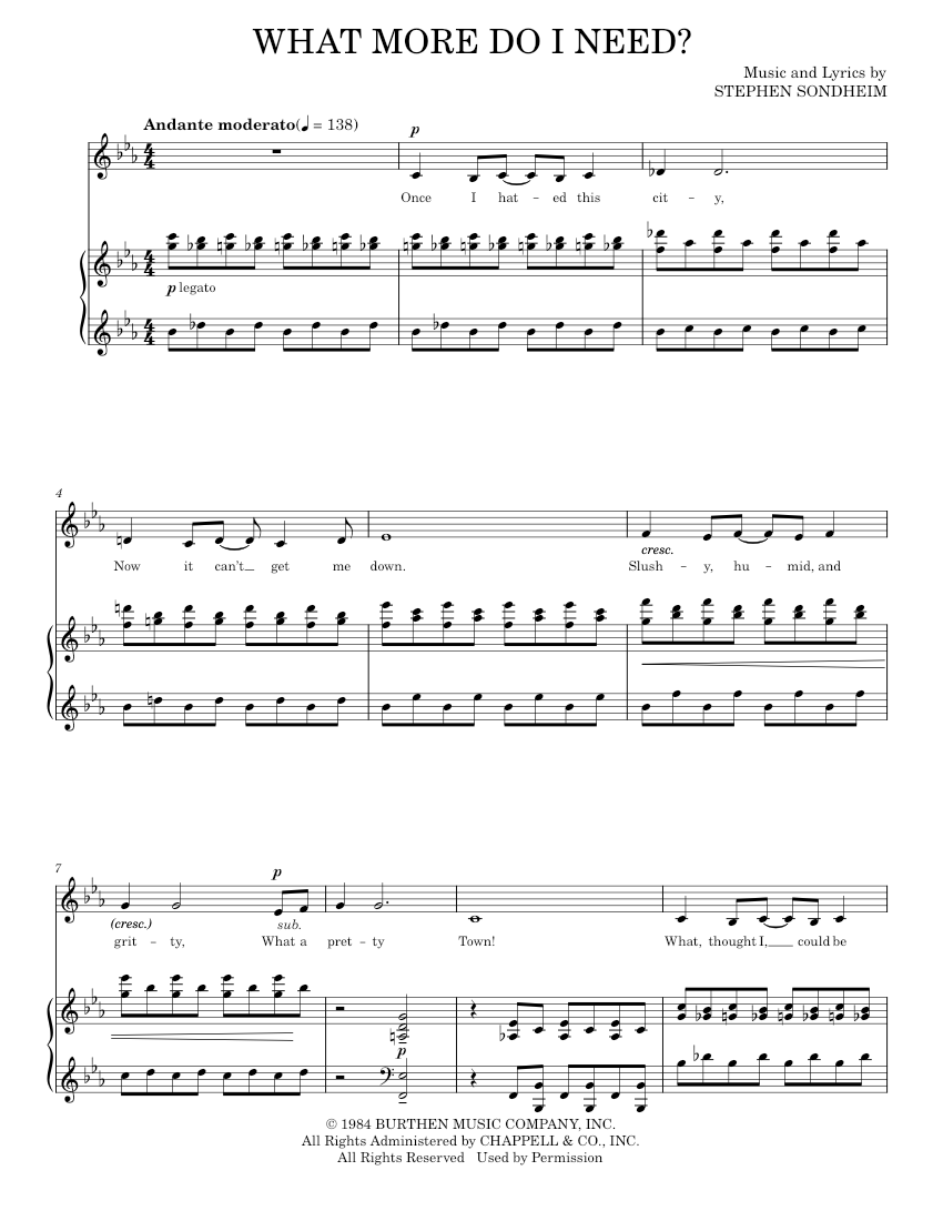Play Official version of What More Do I Need? Sheet Music by Stephen ...