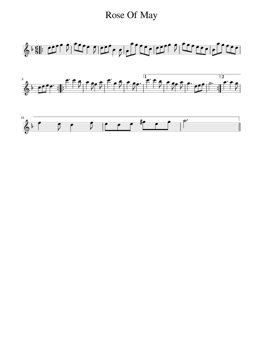 Rose Of May Sheet music for Piano (Solo) Easy | Musescore.com