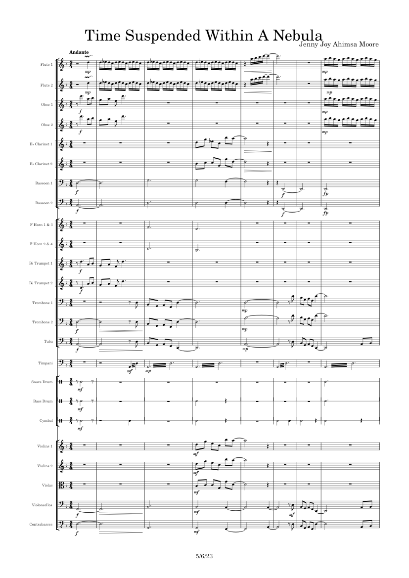 Nebula Sheet music for Trombone, Tuba, Flute, Oboe & more instruments ...