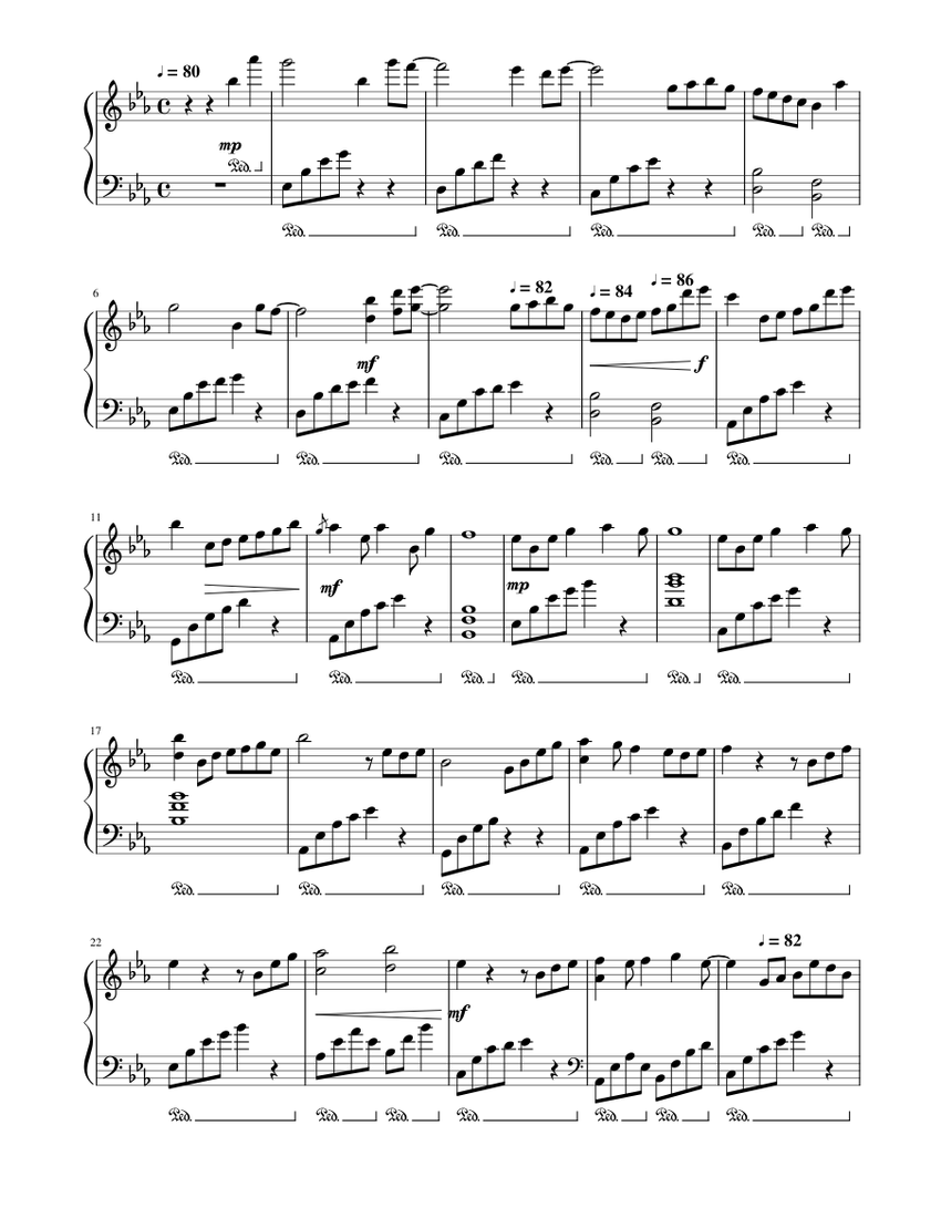 Words Sheet music for Piano (Solo) | Musescore.com