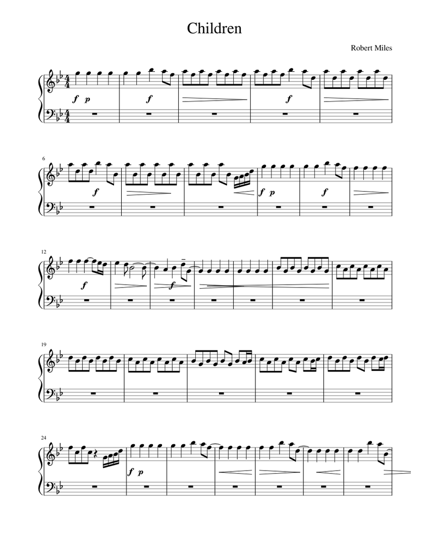 Children Sheet music for Piano (Solo) Easy | Musescore.com