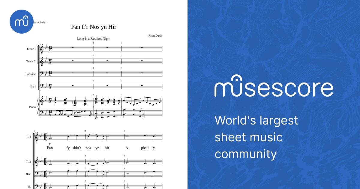 Pan fo'r nos yn hir - piano tutorial