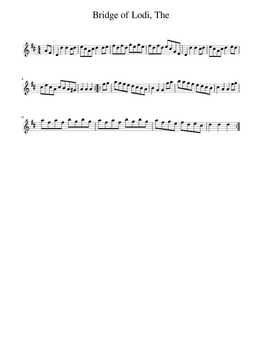 The Bridge of Lodi Sheet music for Piano (Solo) | Musescore.com