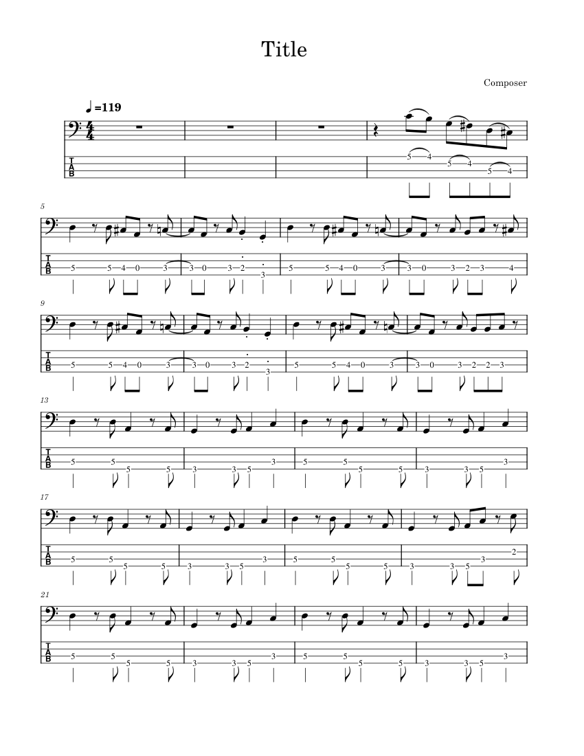 Smooth operator – Sade (Bass Tab) Sheet Music for Bass guitar (Solo ...