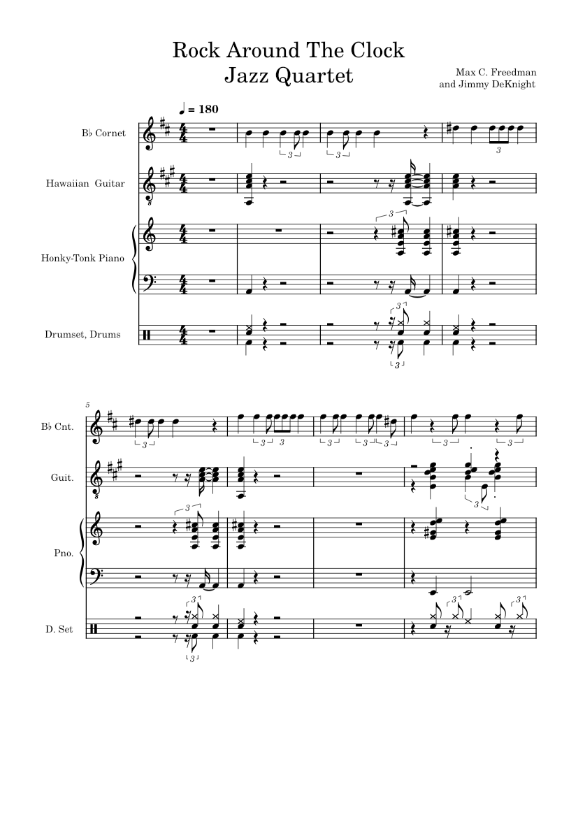 Rock Around the Clock (Jazz Quartet) – Words and Music by Max C ...