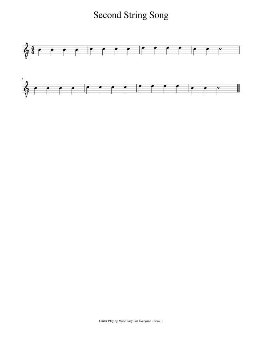 Second String Song Sheet music for Guitar (Solo) | Musescore.com