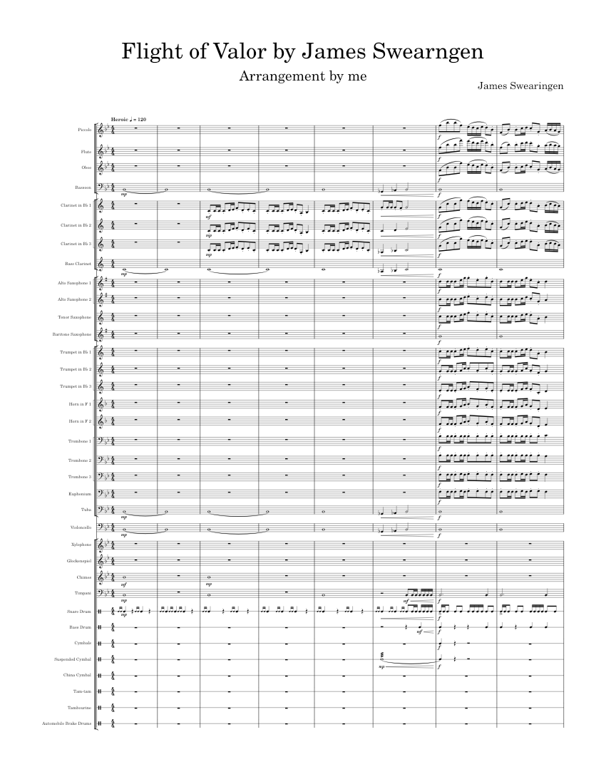 Flight of Valor – James Swearingen Sheet Music for Trombone, Tuba ...