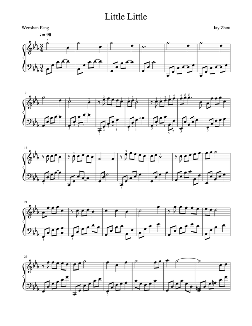 Little Little Sheet music for Piano (Solo) | Musescore.com