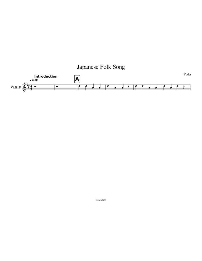 Japanese Folk Song Sheet music for Piano (Solo) | Musescore.com