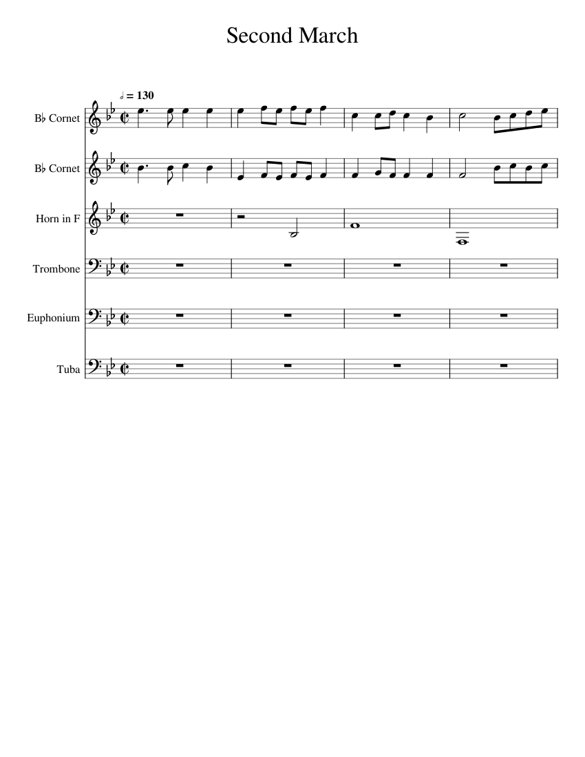 a fun little march Sheet music for Trombone, Cornet, Euphonium, Tuba ...