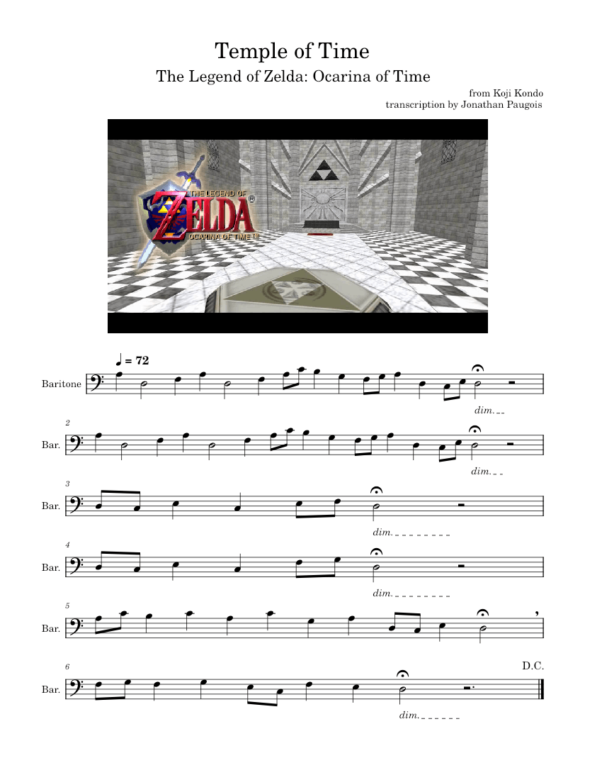 Temple of Time | The Legend of Zelda: Ocarina of Time Sheet music for ...