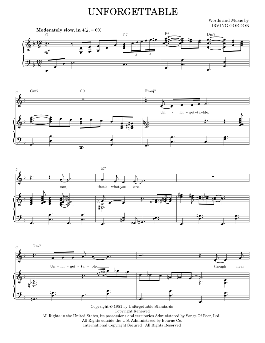 Unforgettable Sheet music for Piano, Vocals by Cécile McLorin Salvant ...