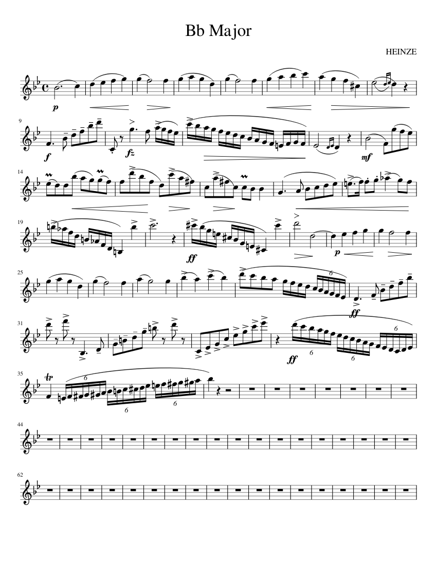 Bb Major Sheet music for Piano (Solo) | Musescore.com