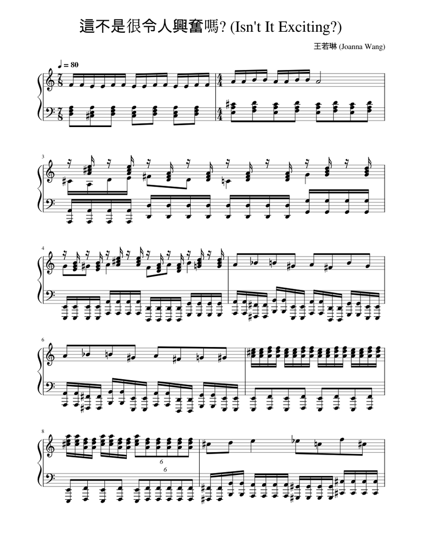 Isn't It Exciting? – Joanna Wang Sheet music for Piano (Solo ...