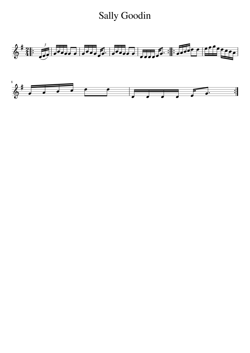 Sally Goodin Sheet music for Piano (Solo) Easy | Musescore.com