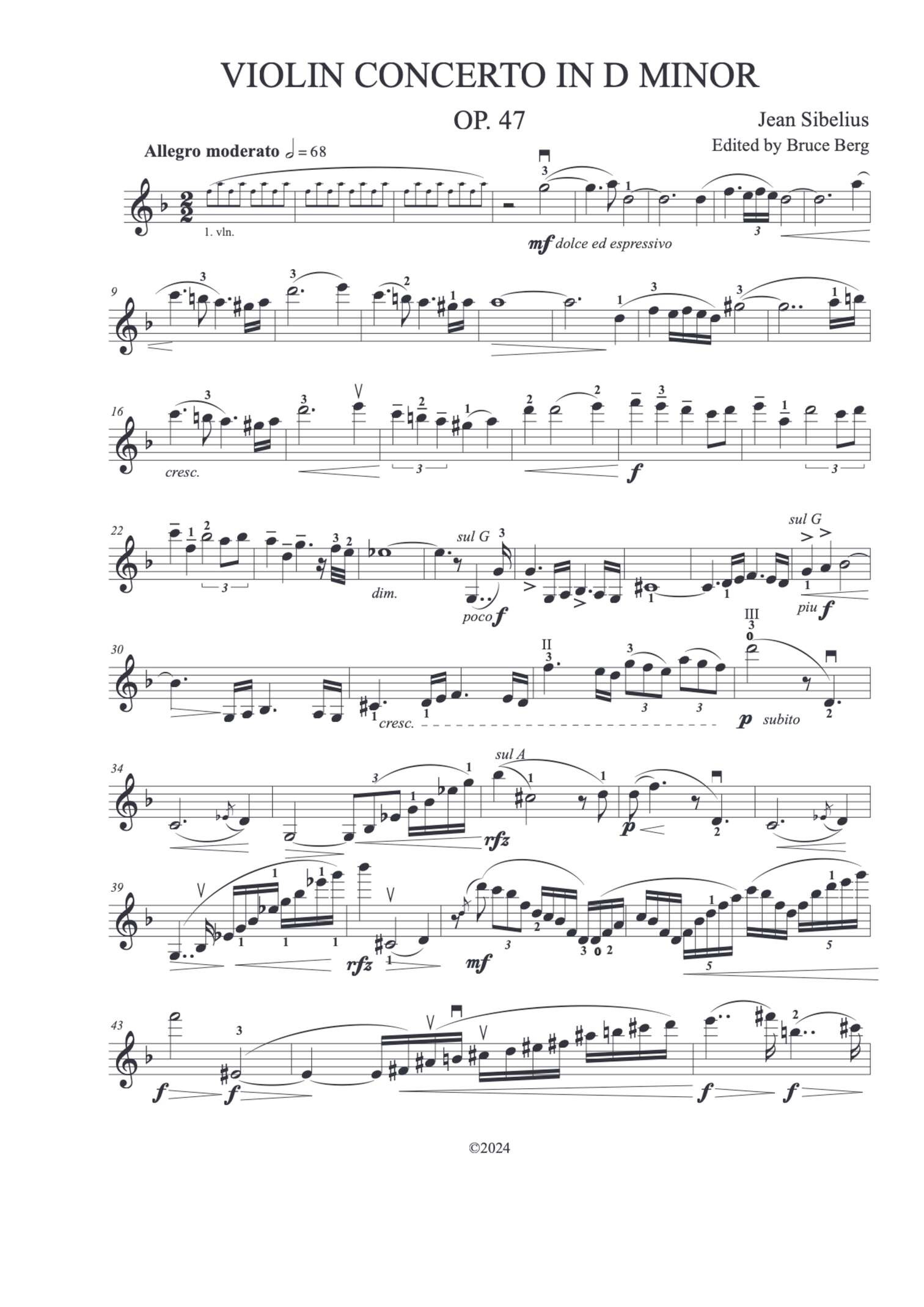 Play Official version of Concerto for Violin and Orchestra in D Minor ...