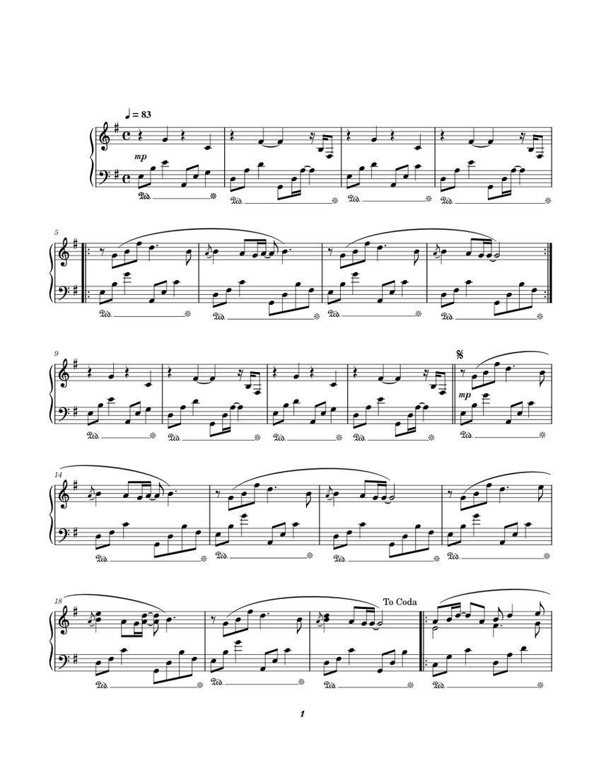Flower and Moon - Yukie Nishimura Sheet music for Piano (Solo ...