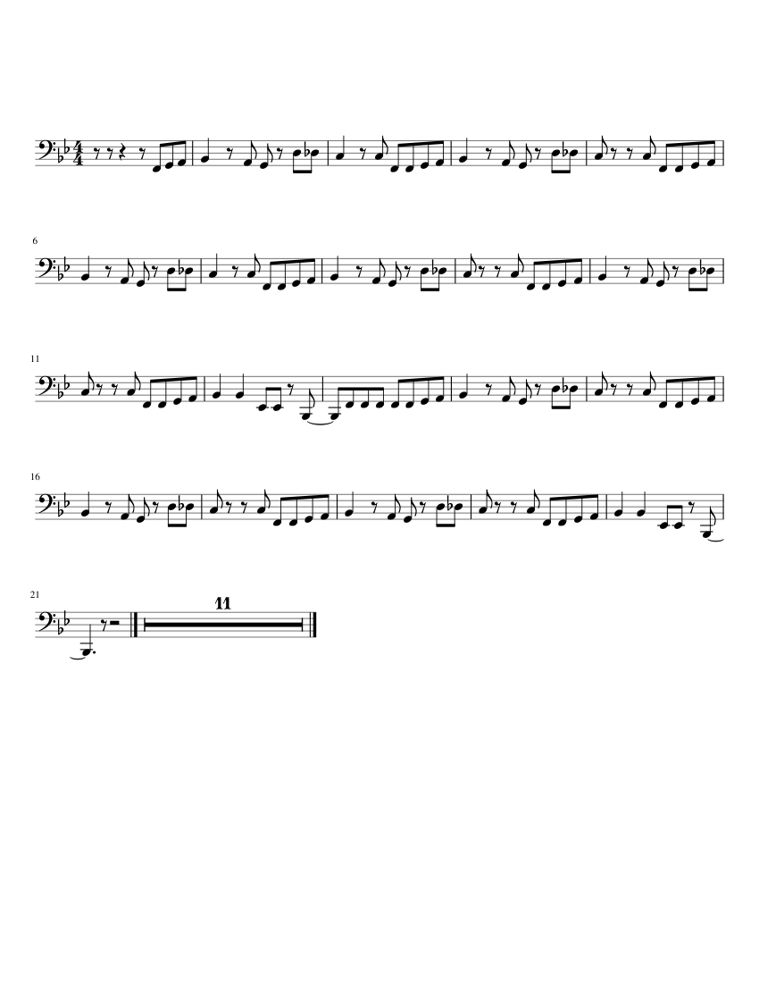 Hey baby - Ted Nugent Sheet Music for Tuba (Solo) | MuseScore.com