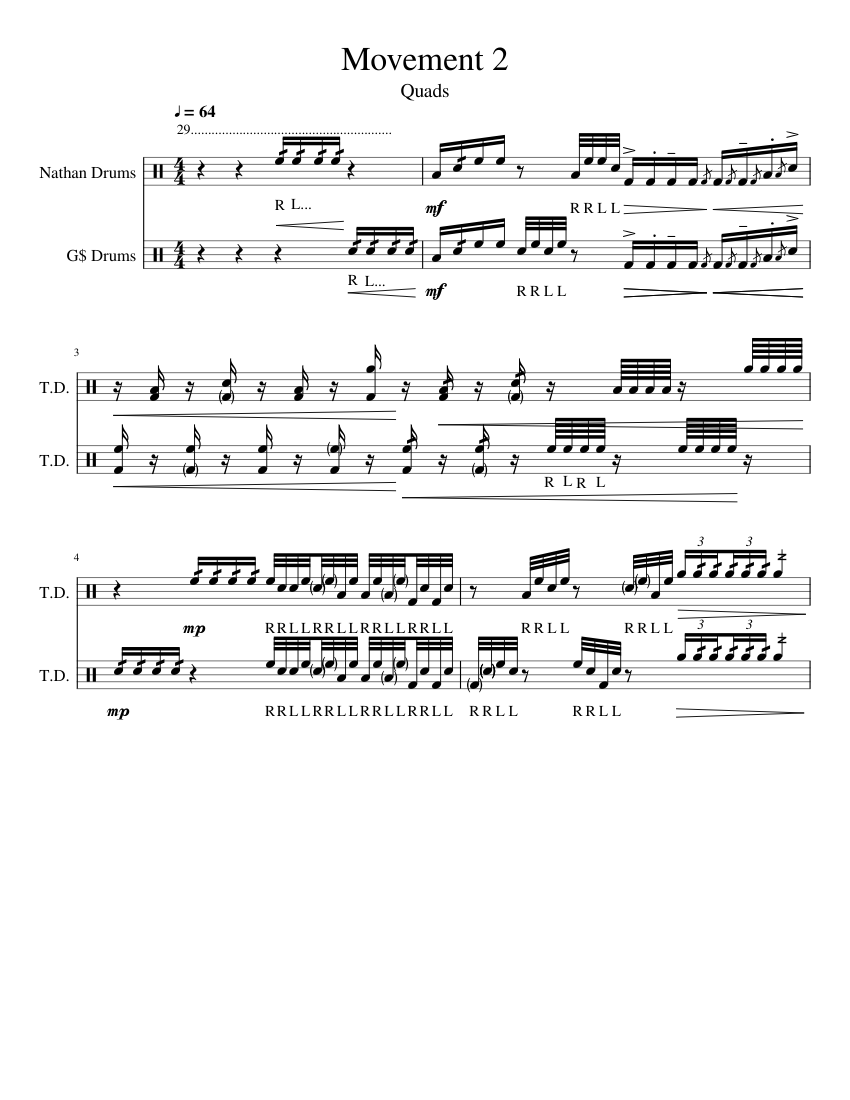 Movement 2 Quad Solo - piano tutorial