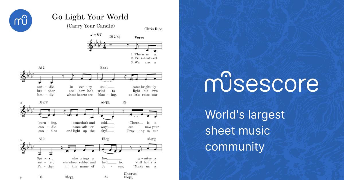 Go Light Your World Sheet music for Piano (Solo) Easy | Musescore.com