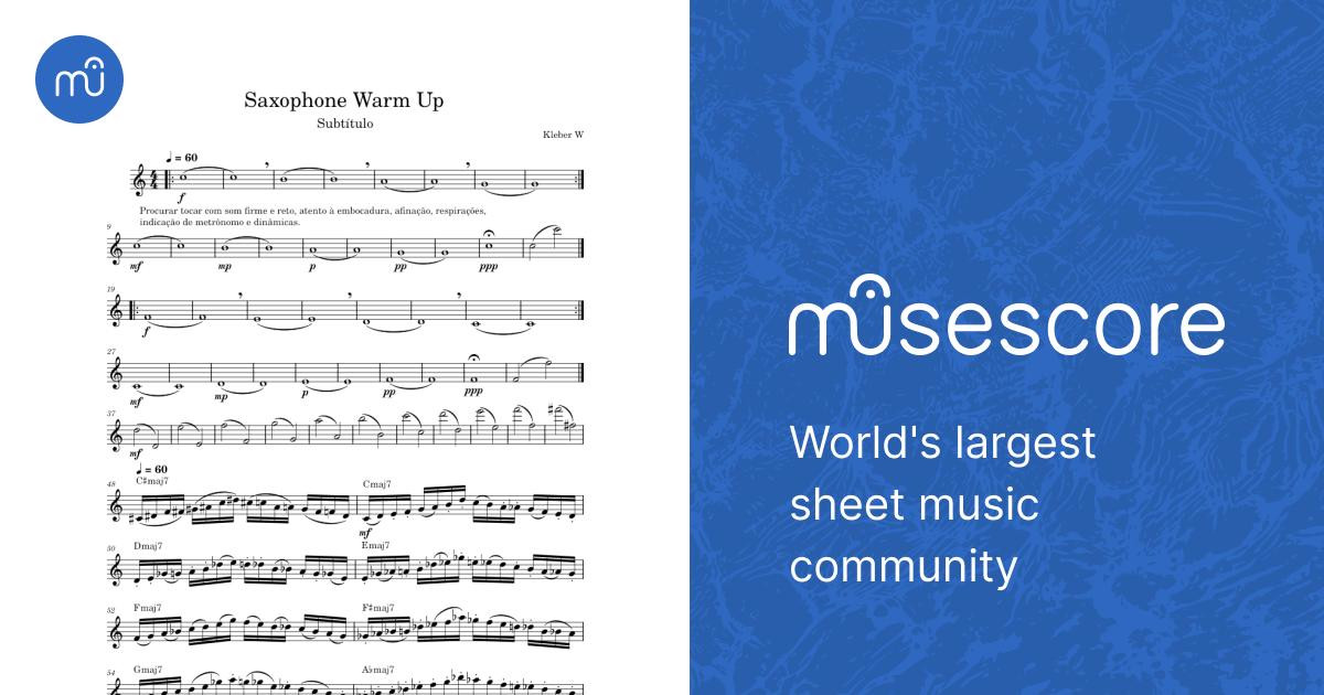 Saxophone Warm Up Sheet music for Saxophone alto (Solo) | Musescore.com