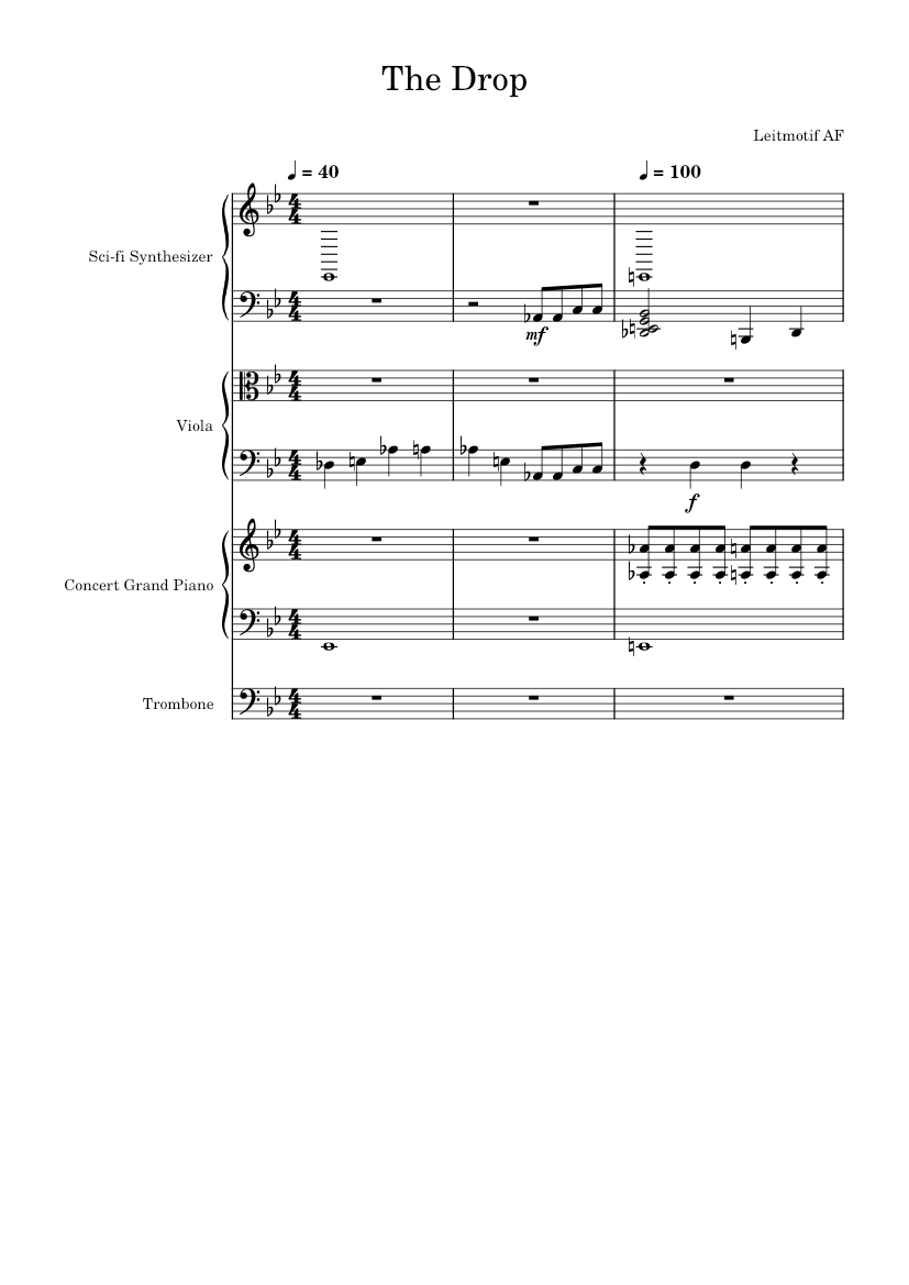 The Drop - Alexander Fowler Sheet music for Piano, Trombone, Viola ...