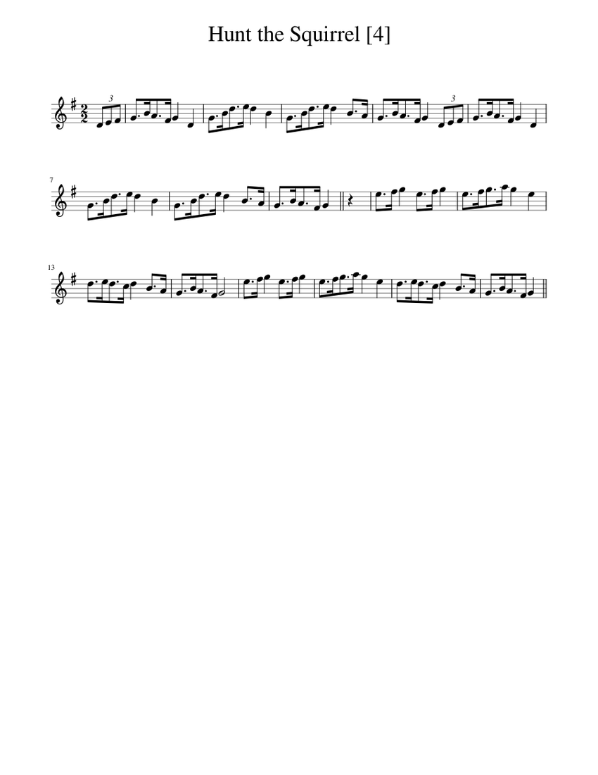 Hunt the Squirrel Sheet music for Piano (Solo) | Musescore.com