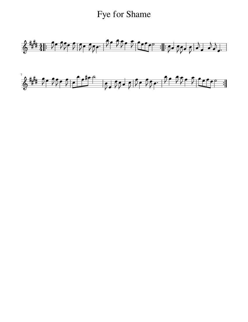 Fye for Shame Sheet music for Piano (Solo) Easy | Musescore.com