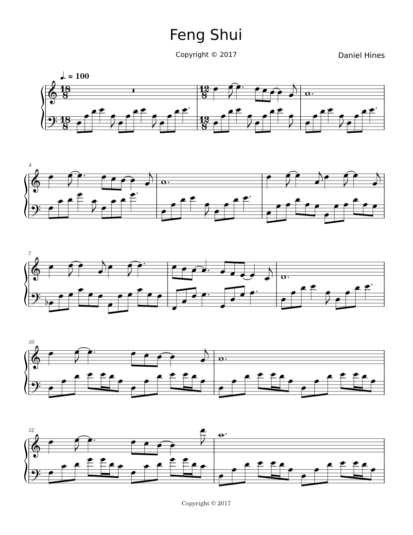 Feng Shui Sheet music for Piano (Solo) | Musescore.com