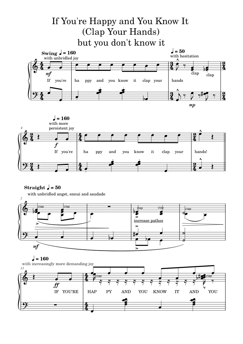 If you're happy and you know it, clap your hands – Misc Traditional If ...