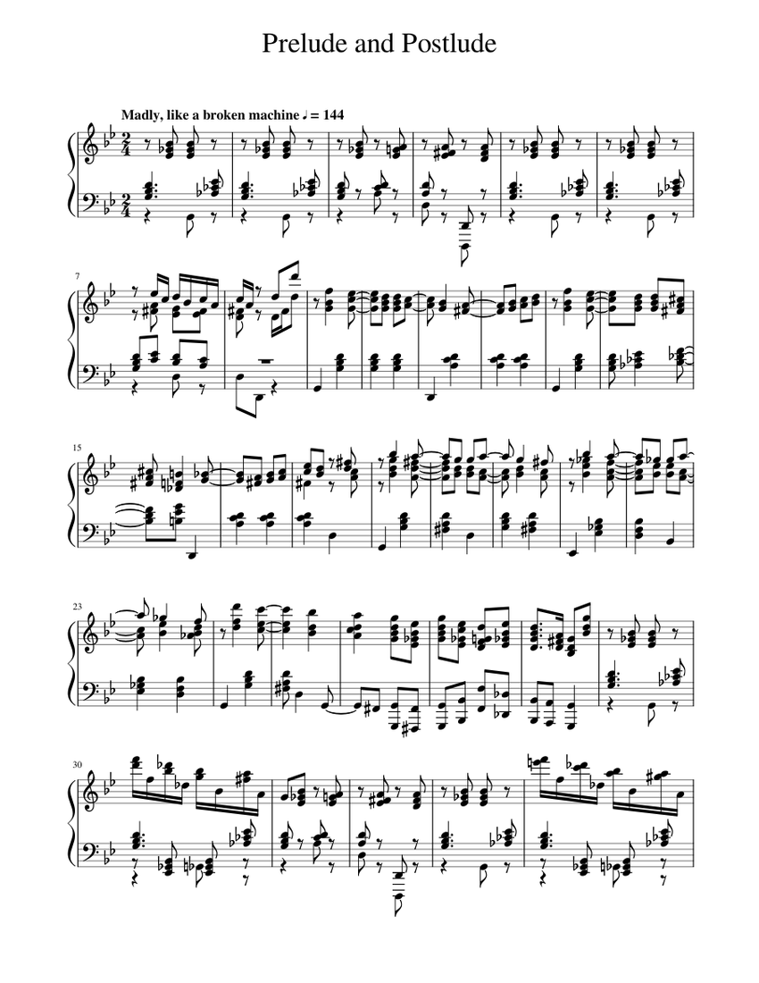 Prelude and Postlude - piano tutorial