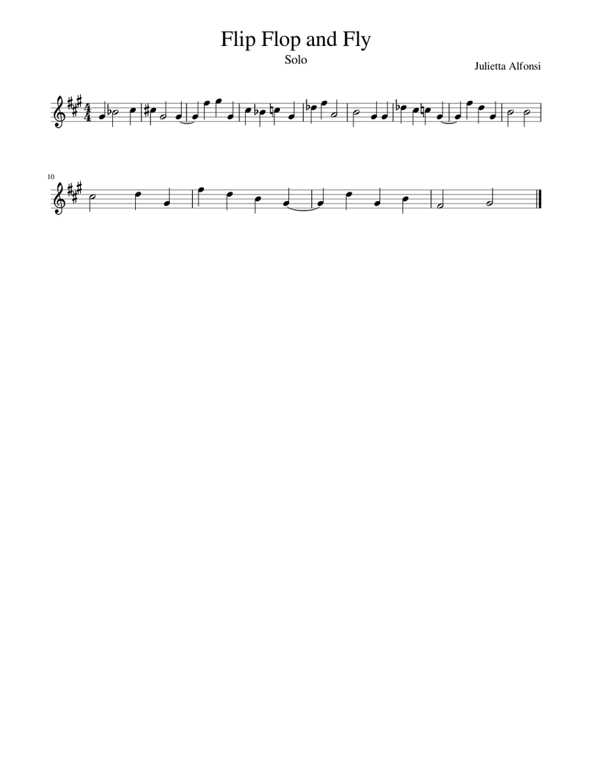 Flip Flop and Fly Sheet music for Saxophone baritone (Solo) | Musescore.com