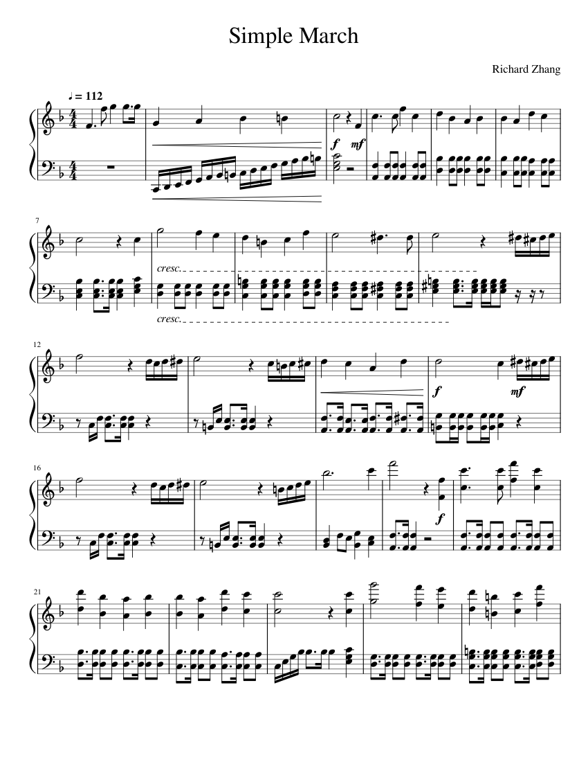 A Simple March Sheet music for Piano (Solo) | Musescore.com